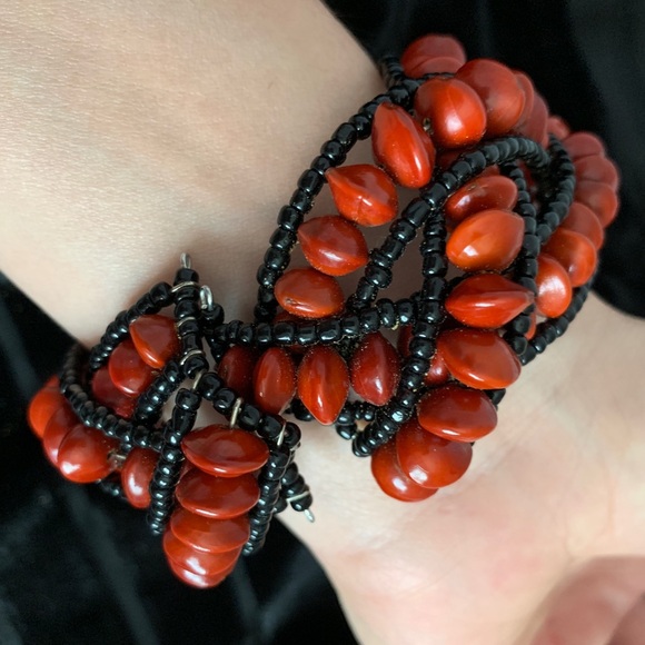 Jewelry | Braided Black And Red Bracelet | Poshmark
